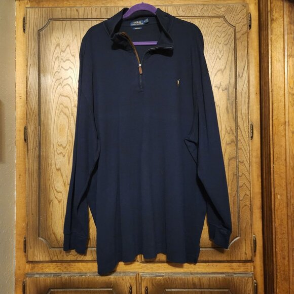 Polo Ralph Lauren | Shirts | Long Sleeve Navy Blue Estate Rib Mock Neck ...